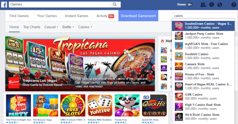 The top social slots on Facebook and real money options.